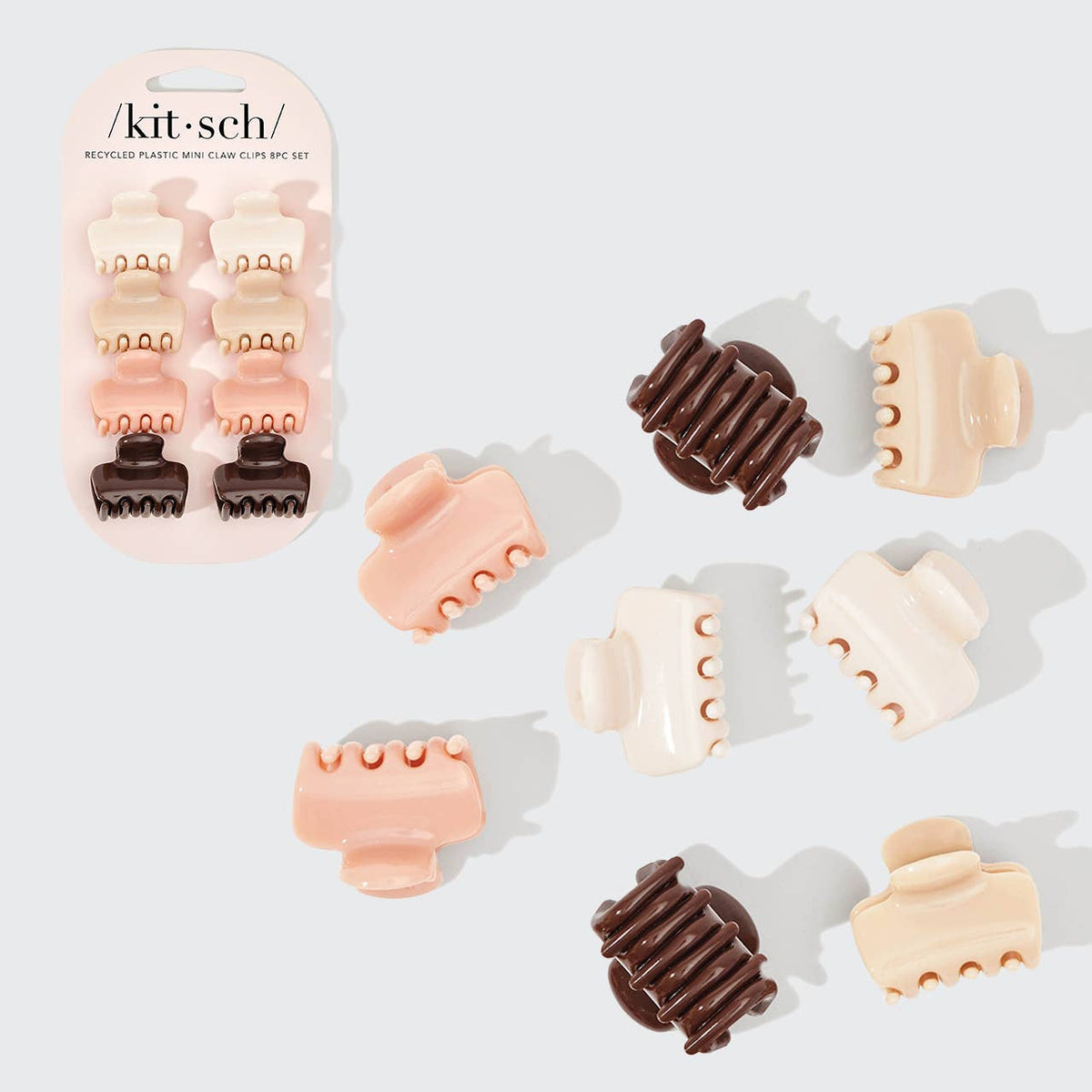 Recycled Plastic Mini Cloud Claw Clips 8pc Set - Rosewood – nellamoon ...