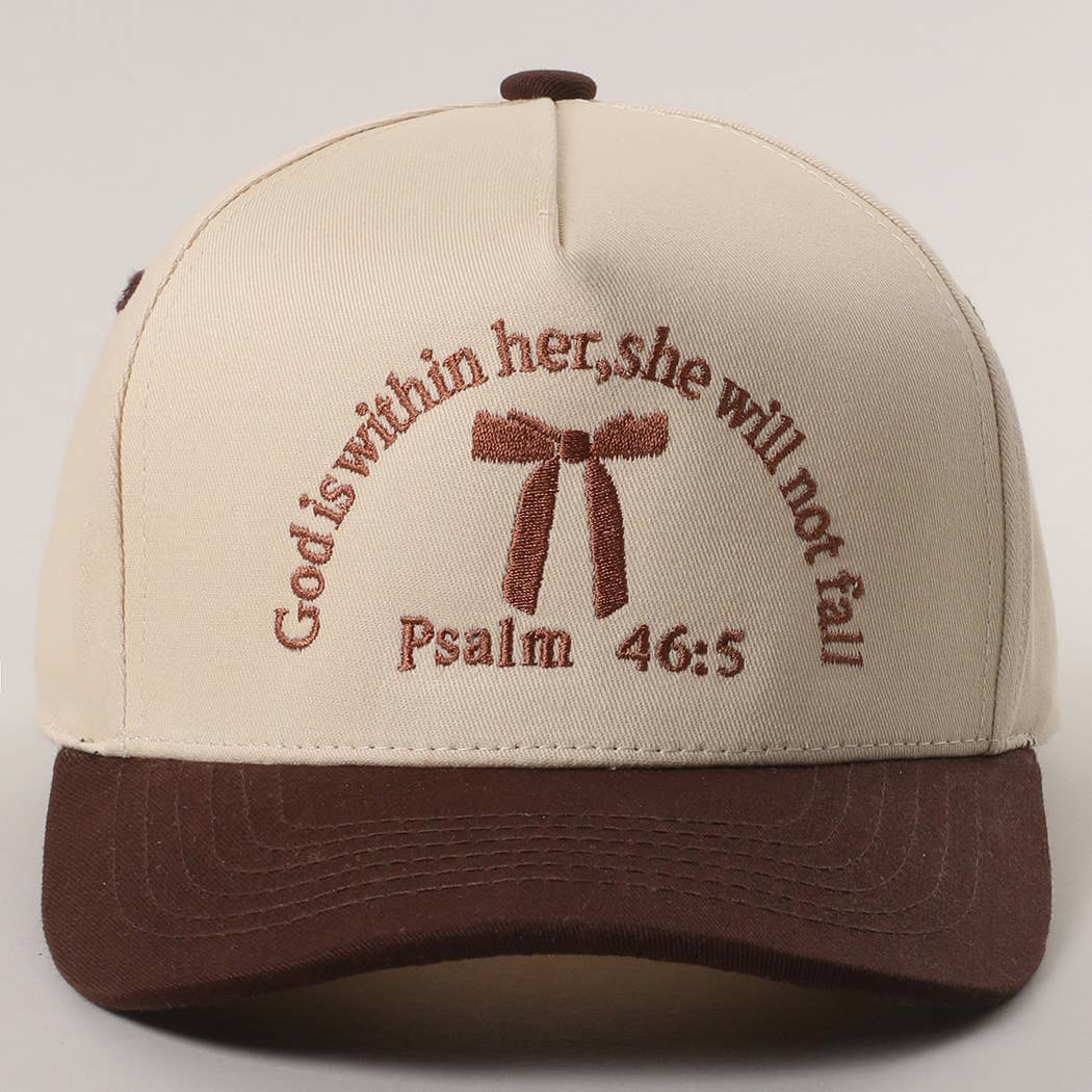 Psalm 46-5 Ribbon Embroidered Trucker Hat – nellamoon candles